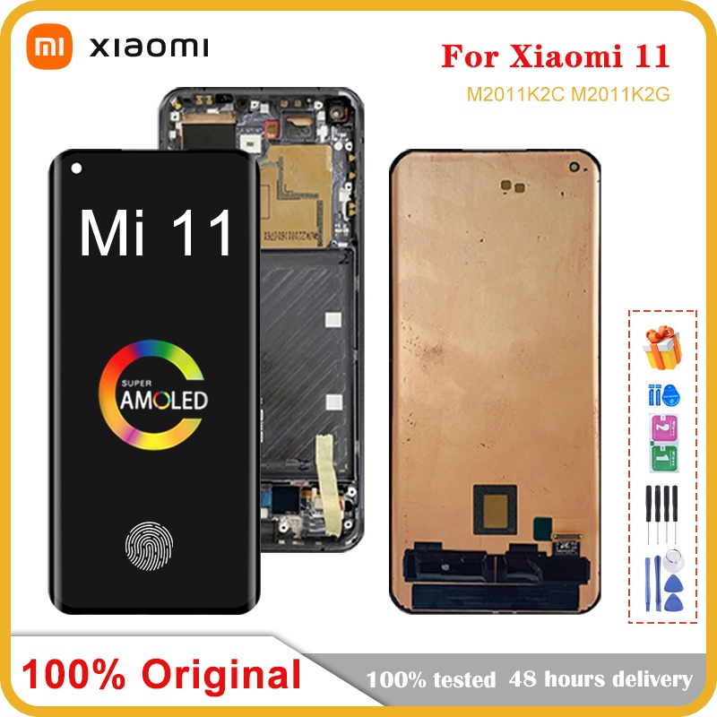 อะไหล่หน้าจอสัมผัส LCD 6.81 นิ้ว สําหรับ Xiaomi Mi 11 Xiaomi Mi11 ...