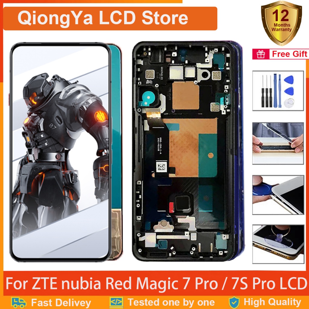6.8 นิ้ว; redmagic 7 Pro Dsiplay สําหรับ ZTE Nubia Red Magic 7 Pro NX709J / 7S Pro NX709S LCD ...