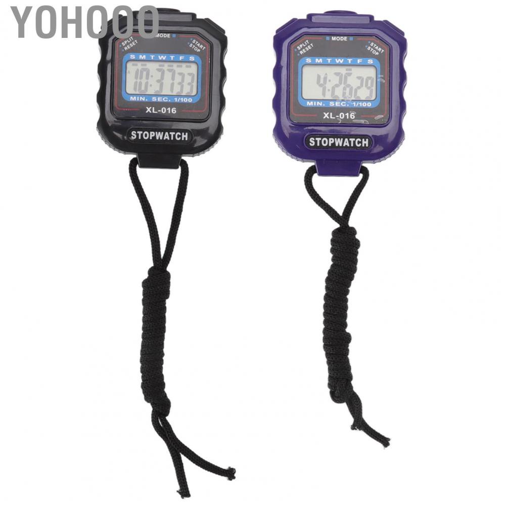 Yohooo Electronic Stopwatch Sports Stopwatch Single Row 2 Display Large ...