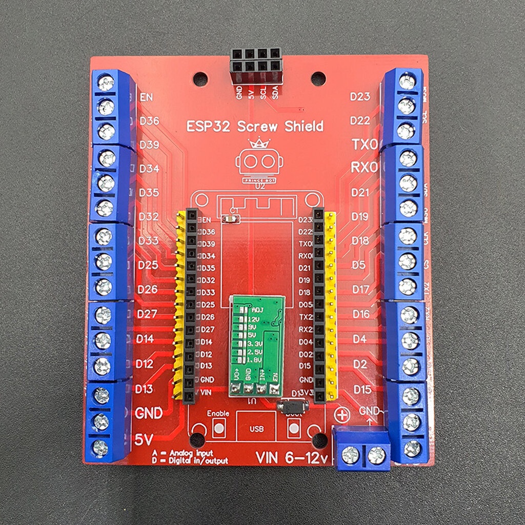 ESP32 screw shield เหมาะสำหรับการใช้งานภายในตู้ควบคุม สามารถยึด din ...