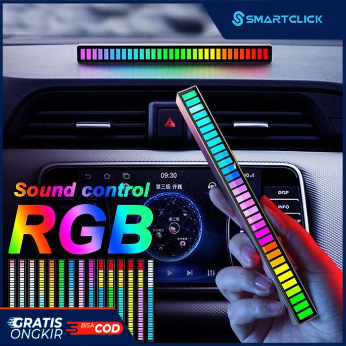 Rgb Led Light Bar Strip Spectrum ไฟแสดงสถานะเสียงควบคุมเสียงเพลง ...