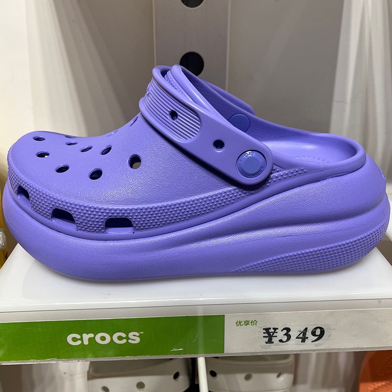 cross แท้ croc crush Clog 8 สี รองเท้าเสริมส้นผู้หญิง รองเท้าชายหาด ส้น ...