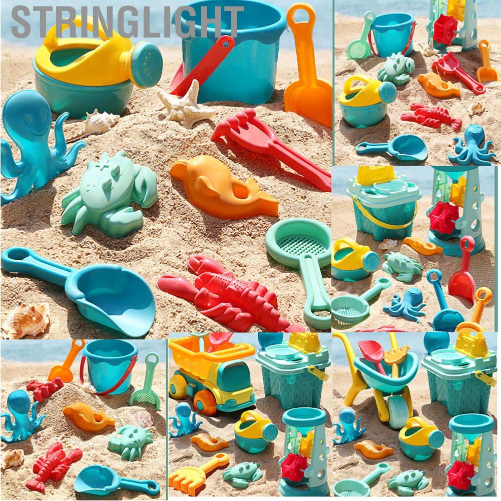 Stringlight Kids Beach Sand Game Toys Set Shovels Rake Bucket Children ...