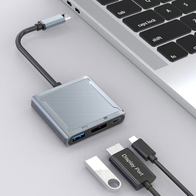 Lid 3 in 1 อะแดปเตอร์ฮับ USB TypeC เป็น Displayport DP 8Kx4K PD100W ...