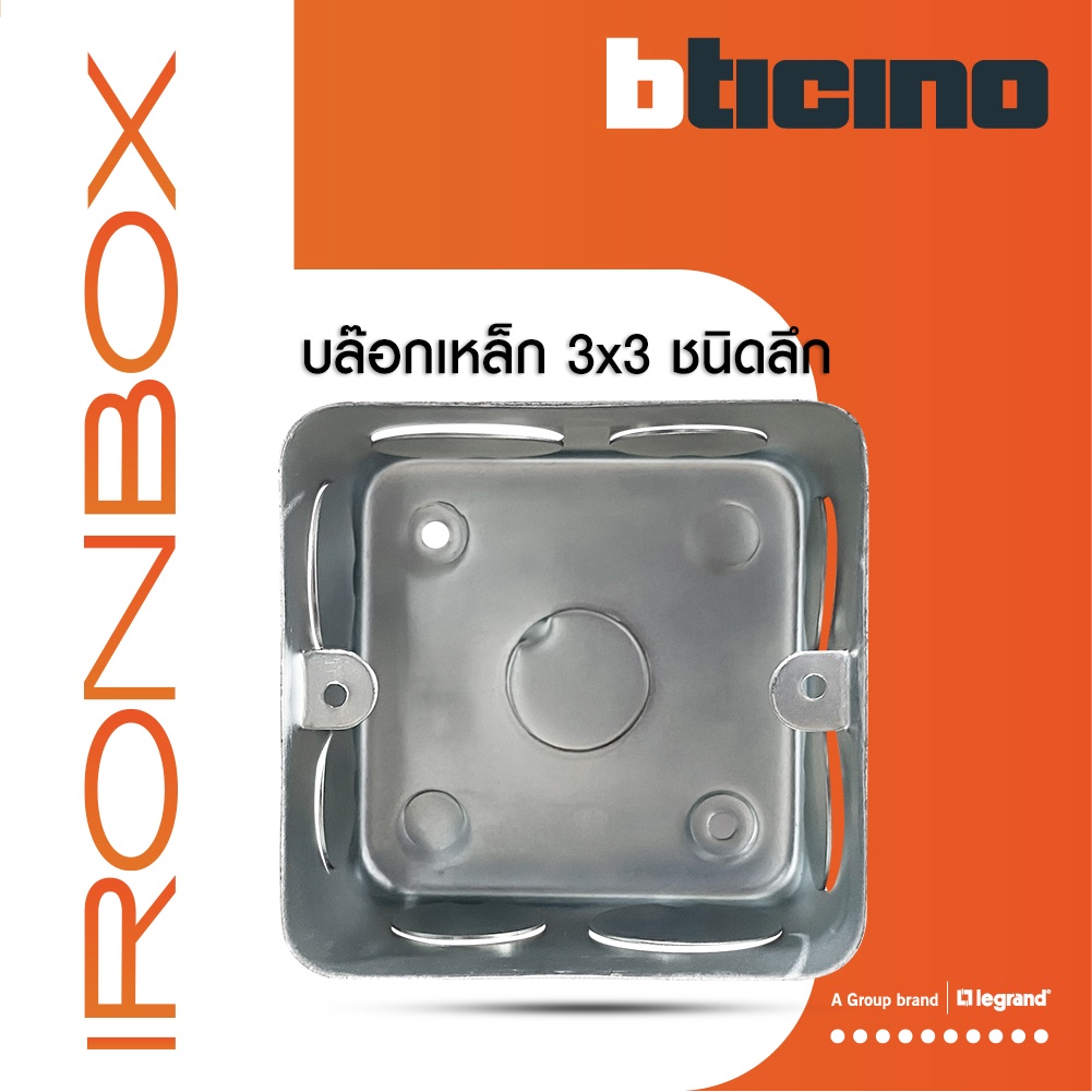 บล็อกเหล็ก แบบฝัง ขนาด 3x3 (ชนิดลึก) Iron Box 3x3 For Concrete ...