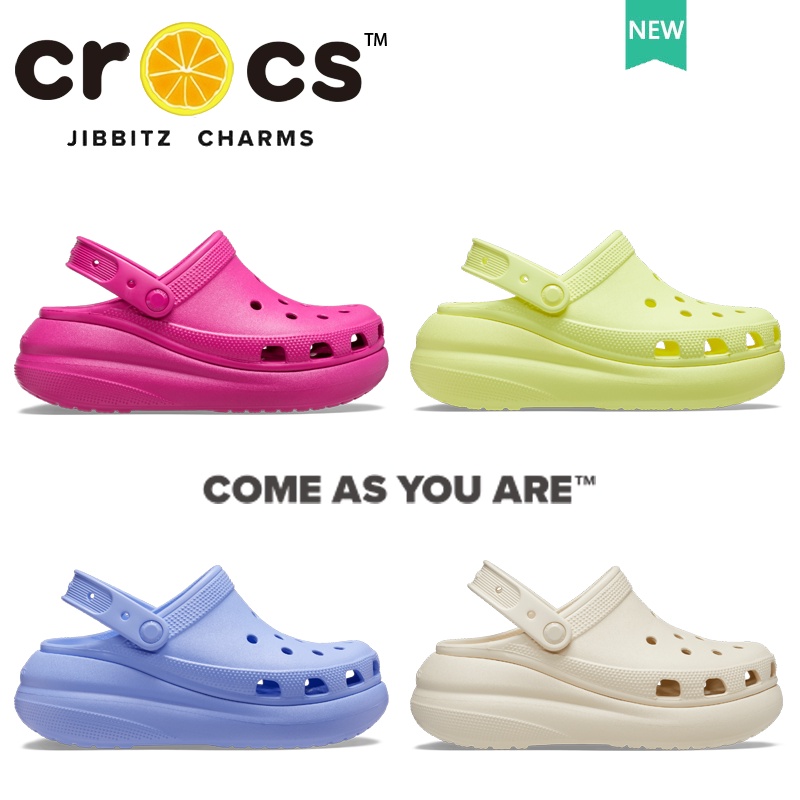 cross แท้ croc crush Clog 8 สี รองเท้าเสริมส้นผู้หญิง รองเท้าชายหาด ส้น ...