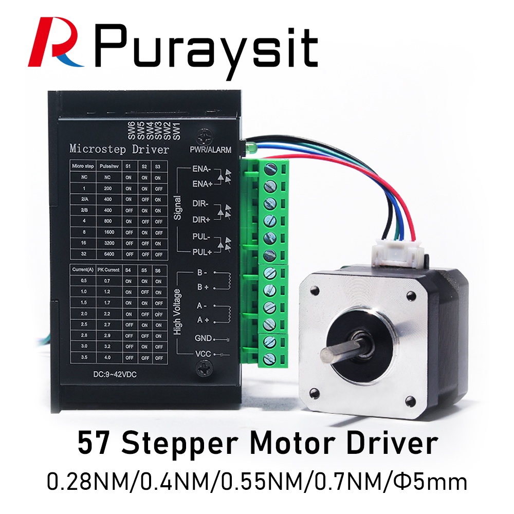 Yth Pulaisit 42 Stepper Motor ชุด 42BYGH34 แรงบิด 0.28NM 0.4NM 0.55NM 0.7NM และไดร์เวอร์ 4.0A ...