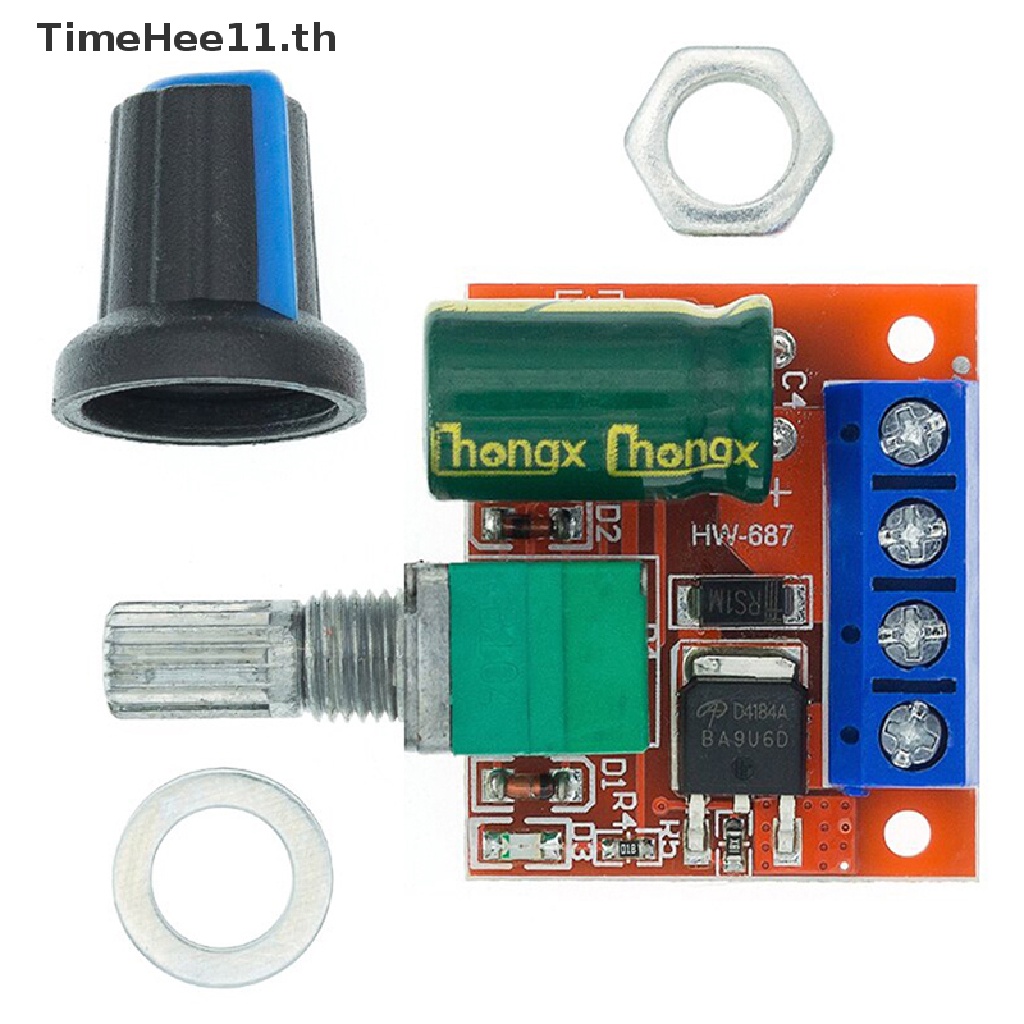 TimeHee Mini 5A 90W PWM DC Motor Speed Controller Module DC-DC 5V-35V Adjustable Regulator ...