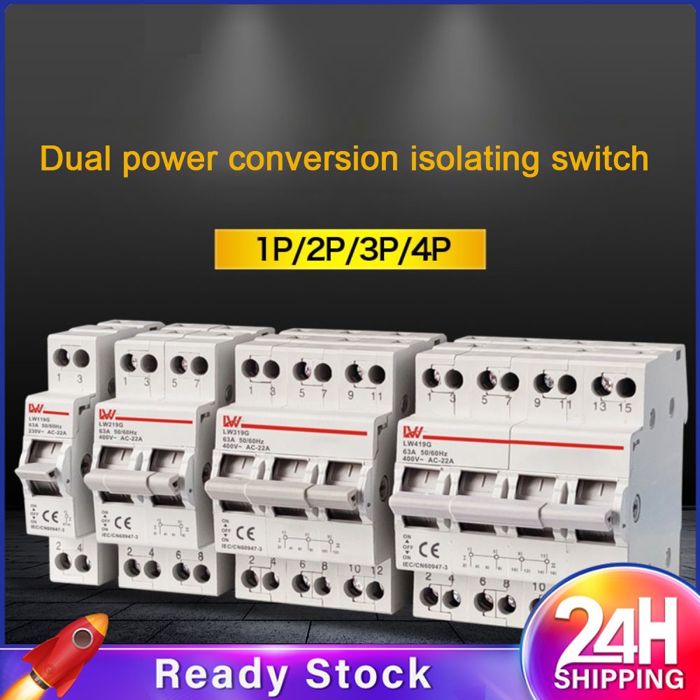 Changeover Switch 63a Dual Power Manual Transfer Isolating Switch ...
