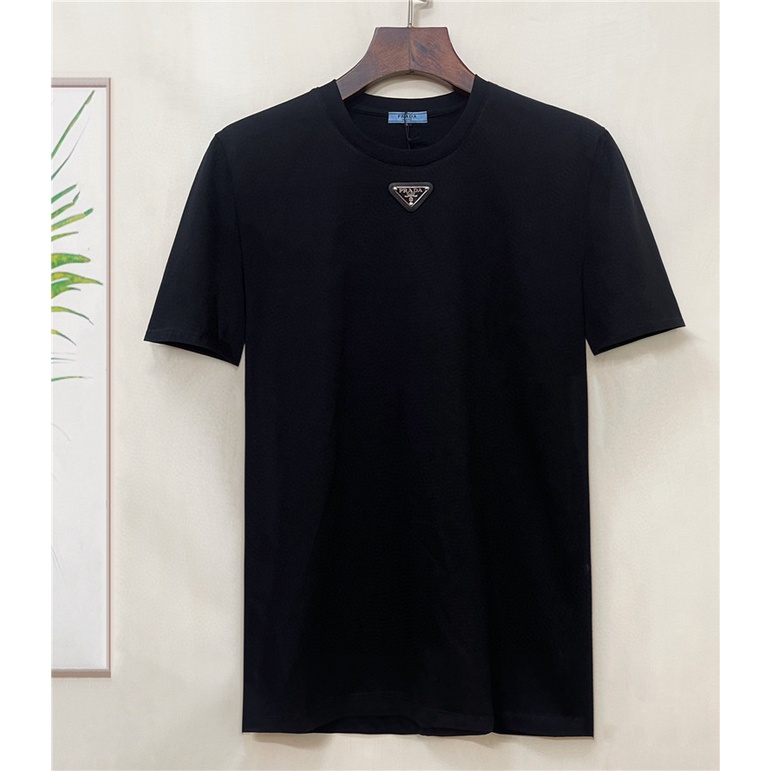 Prad1 ใหม่ เสื้อยืดลําลอง ผ้าฝ้าย แขนสั้น คอกลม ปักลายโลโก้ สําหรับ ...