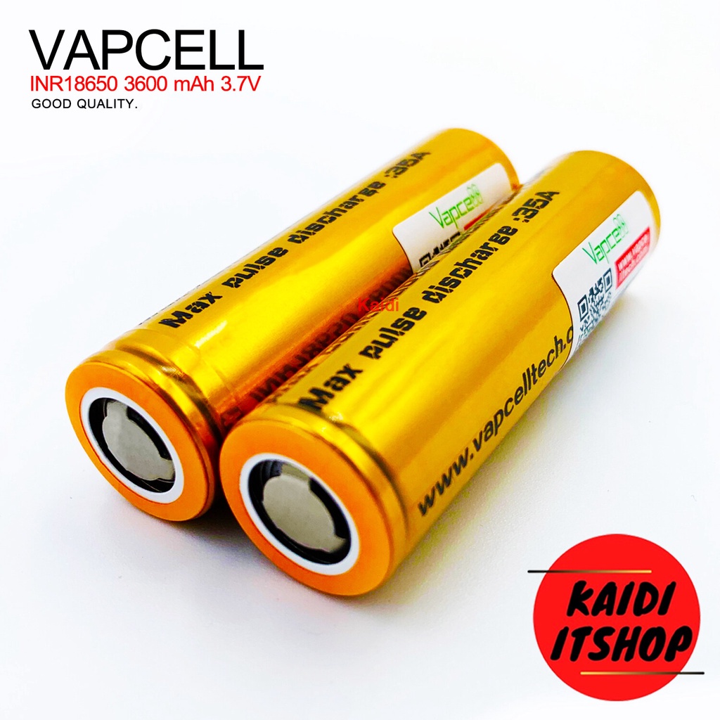 ถ่านชาร์จ IMR 18650 (สีทอง) Recharge 3500mAh 3.7V (จำนวน 2 ก้อน) ถ่าน ...