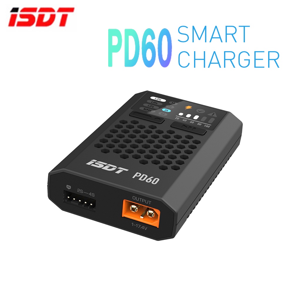 ใหม่ ที่ชาร์จแบตเตอรี่ ISDT PD60 60W 6A Type-C อินพุตบาลานซ์ FPV ...