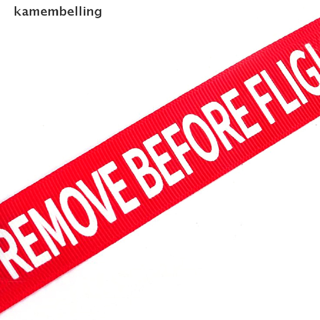 kamembelling New Remove Before Flight Red Embroider Key Chain Key Tag ...