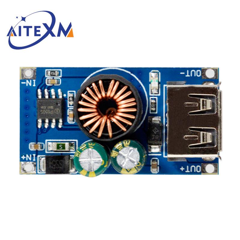 โมดูลชาร์จโทรศัพท์มือถือ USB DC 12V 24V เป็น QC2.0 QC3.0 ชาร์จเร็ว สําหรับ Apple Huawei FCP ...