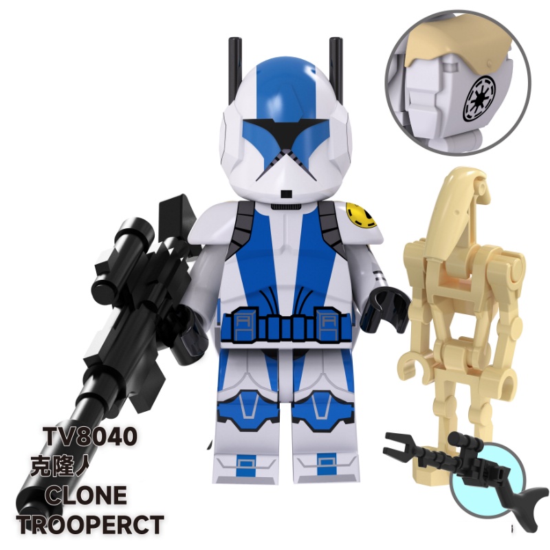 ของเล่นตัวต่อ ฟิกเกอร์นาโน รูป Star Wars clone soldier defender Asoka ...