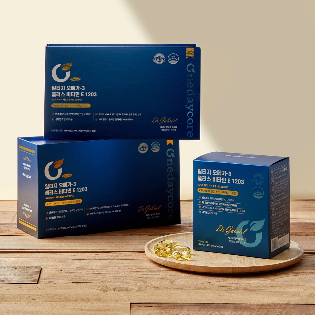[Onedaycore] Rtg Omega3 + วิตามินอี 1203 1100 มก. ของ EPA + DHA (180 แคปซูล) อาหารเสริมเพื่อ ...