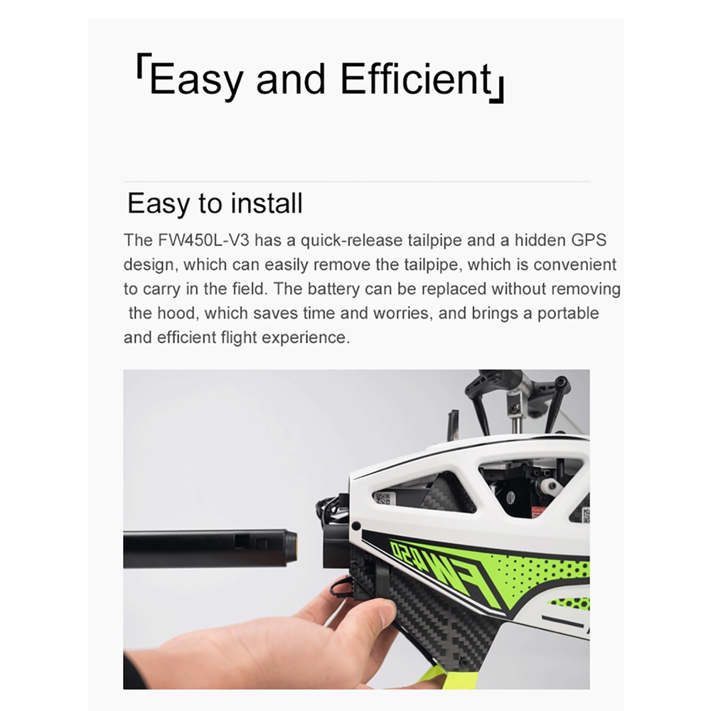 Fly WING เฮลิคอปเตอร์บังคับวิทยุ FW450 V3 6CH 3D GPS พร้อมระบบควบคุมการ ...