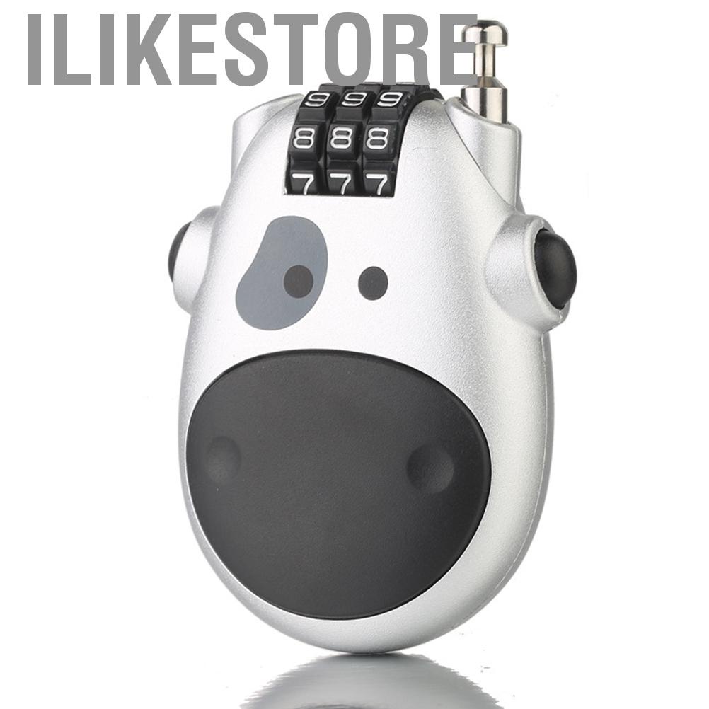 Ilikestore Cable Lock Cartoon Cow Bike Lock Lock Travel Luggage Lock ...