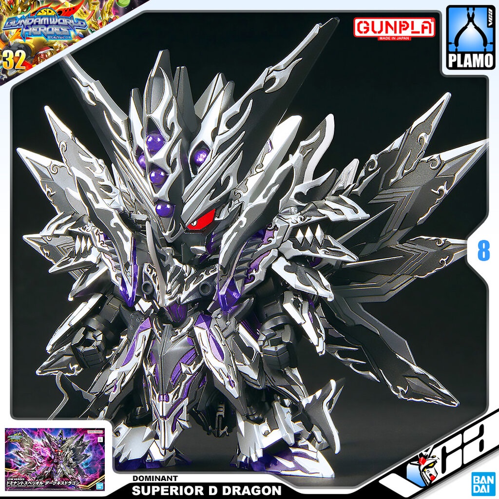 VCA ⭐️ BANDAI GUNPLA SD GUNDAM WORLD HEROES SDW DOMINANT SUPERIOR D ...