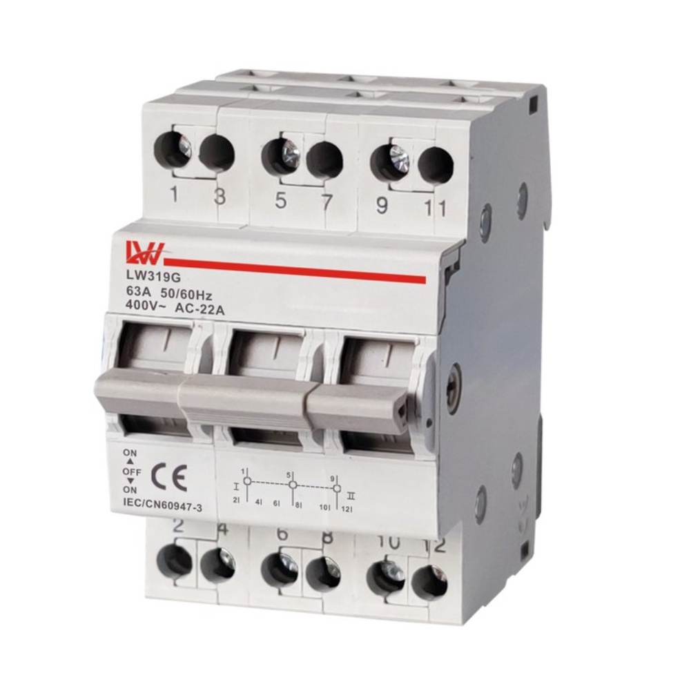 Changeover Switch 63a Dual Power Manual Transfer Isolating Switch ...