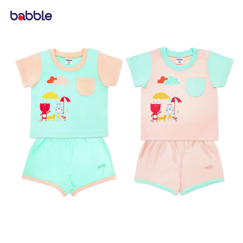 [New Arrival] BABBLE ชุดเด็ก ชุดเซต แขนสั้นขาสั้น อายุ 6 เดือน ถึง 9 ปี ...