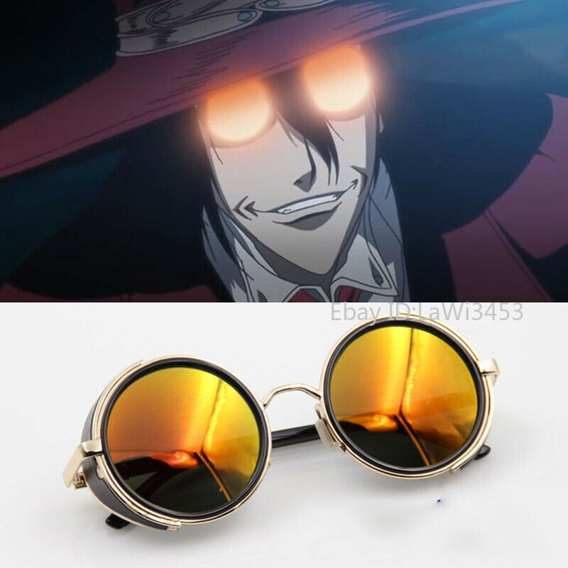 HELLSING Alucard Cosplay Prop Vampire Hunter Glasses Orange Sunglasses ...