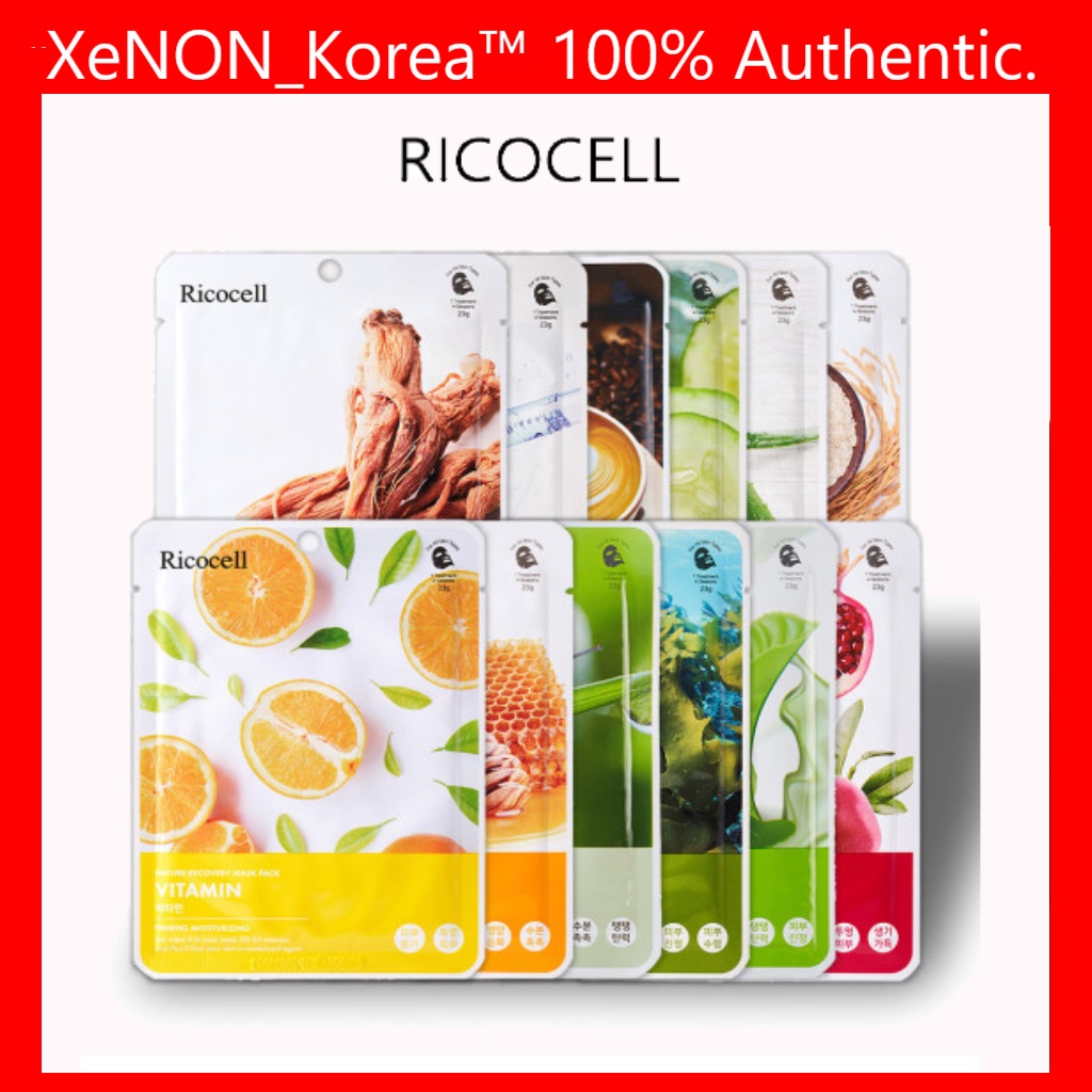 [RICOCELL] มาสก์กู้คืนธรรมชาติ สุ่มสี 1EA | Shopee Thailand
