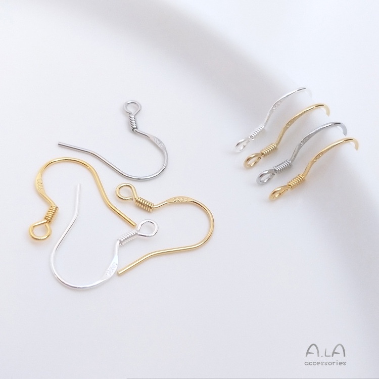 ตะขอหูเงินแท้ S925 ชุบทอง 18K ทองคำขาว 14K อุปกรณ์ต่างหูรักษาสี วัสดุทำมือ DIY | Shopee Thailand