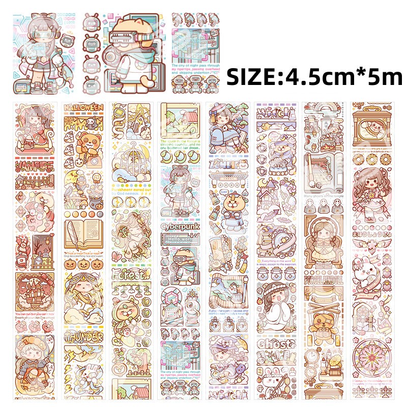 [Ready Stock] Small Mochi Paper Tape Sticker Whole Roll 5 Meters ...