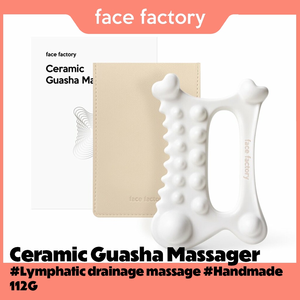 [FACE FACTORY] Korean Ceramic Guasha Massager /for Lymphatic drainage ...