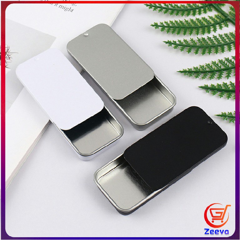 Zeeva กล่องฝาเลื่อน กล่องยาเล็ก กล่องดีบุกเลื่อน solid balm box ...