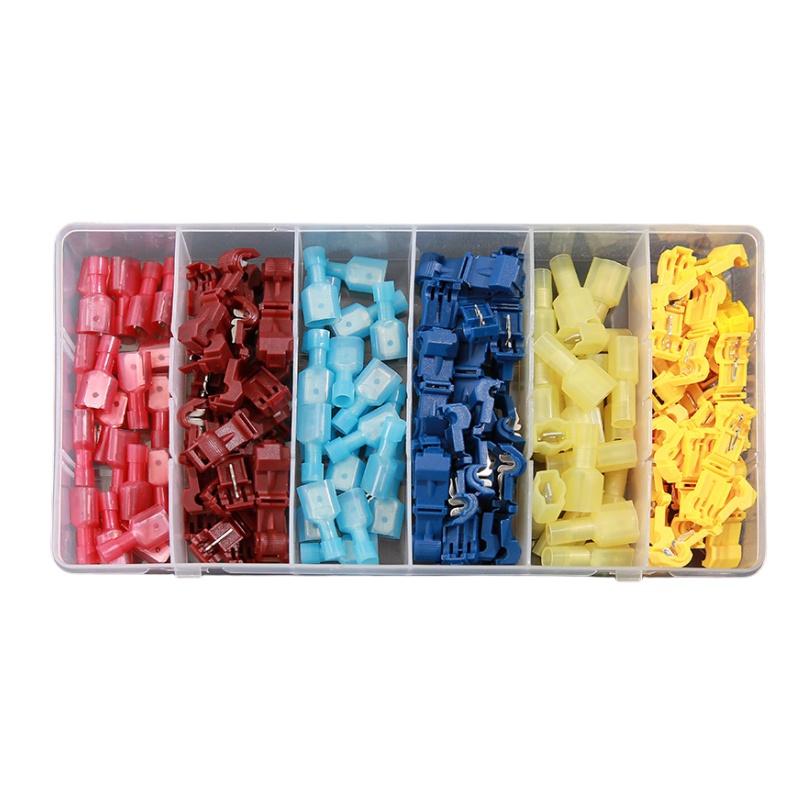 120pcs T-type Insulated Quick Splice Wire Connectors Assortment Kit ...