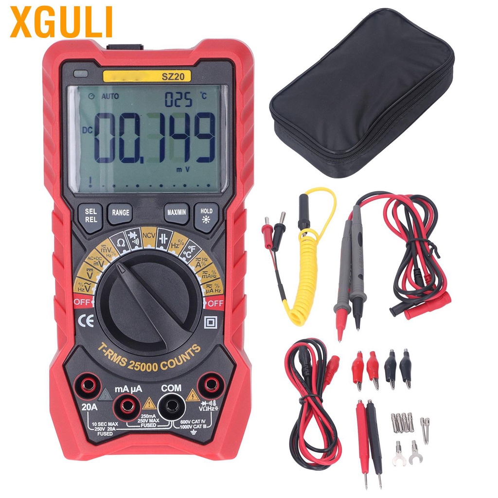 Xguli Digital Multimeter Kit 25000 Count Voltage Current Resistance ...