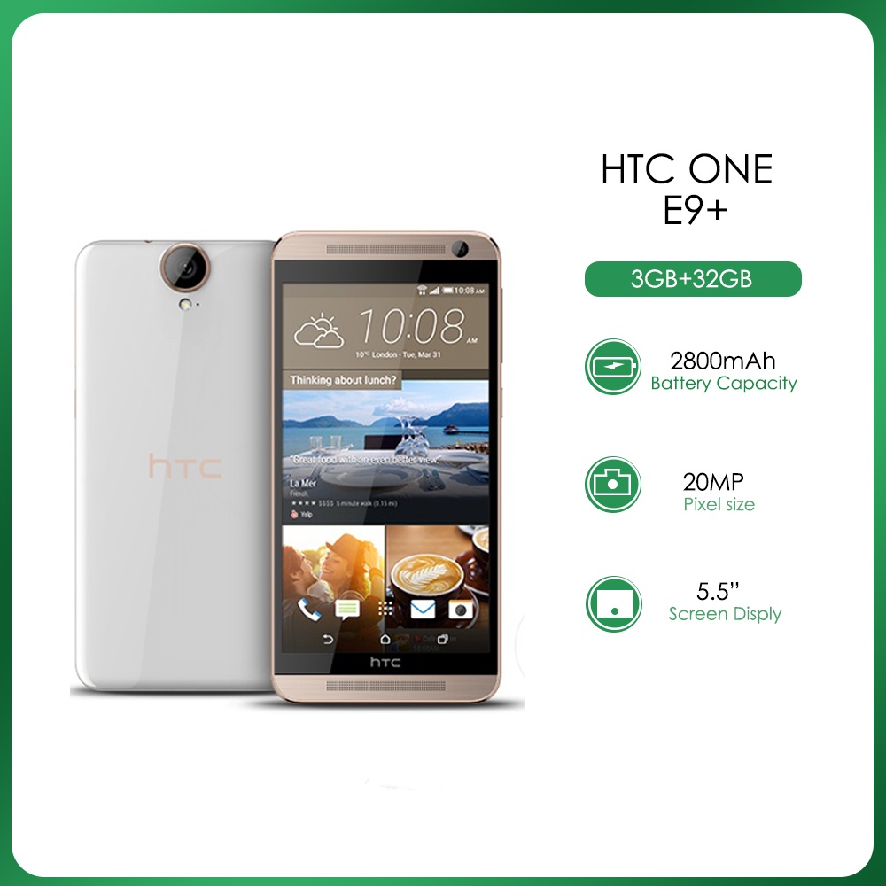 HTC One E9+ ปลดล็อค E9 plus 32GB 2GB RAM 4G LTE Octa-core กล้องหลัง 13MP 5.5 โทรศัพท์ | Shopee ...