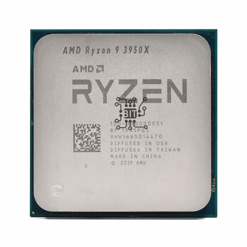 โปรเซสเซอร์ CPU AMD Ryzen 9 3950X R9 3950X 3.5 GHz 16-Core 32-Thread ...