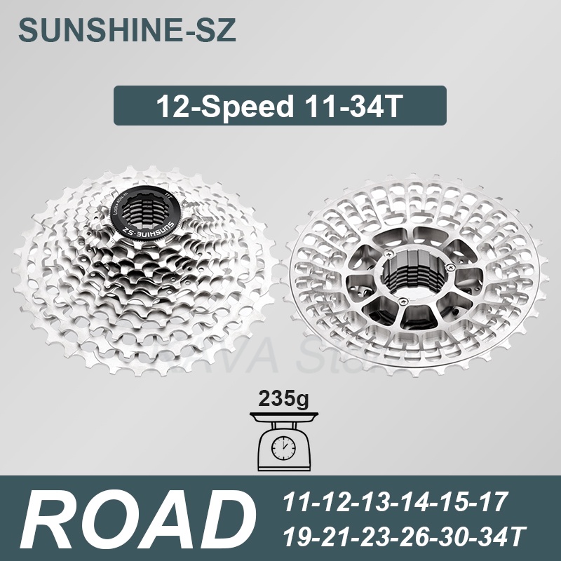 Sunshine Ultralight 12 Speed Cassette จักรยานถนน 11T-28T/32T/34T 12V ...