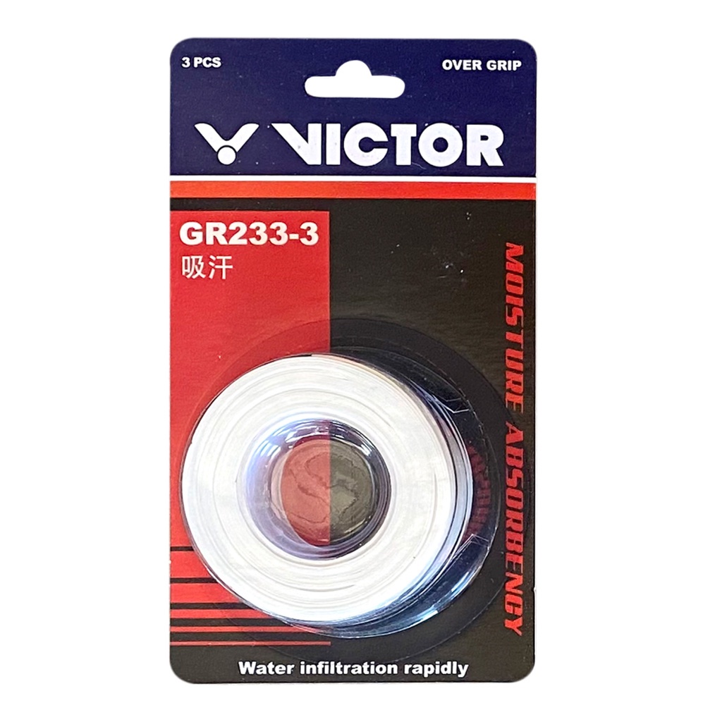 VICTOR Grip [แท้ 100%] รุ่น GR233-3 (1 แพค 3 ชิ้น) นุ่ม แห้วไว ไม่ลื่น ...