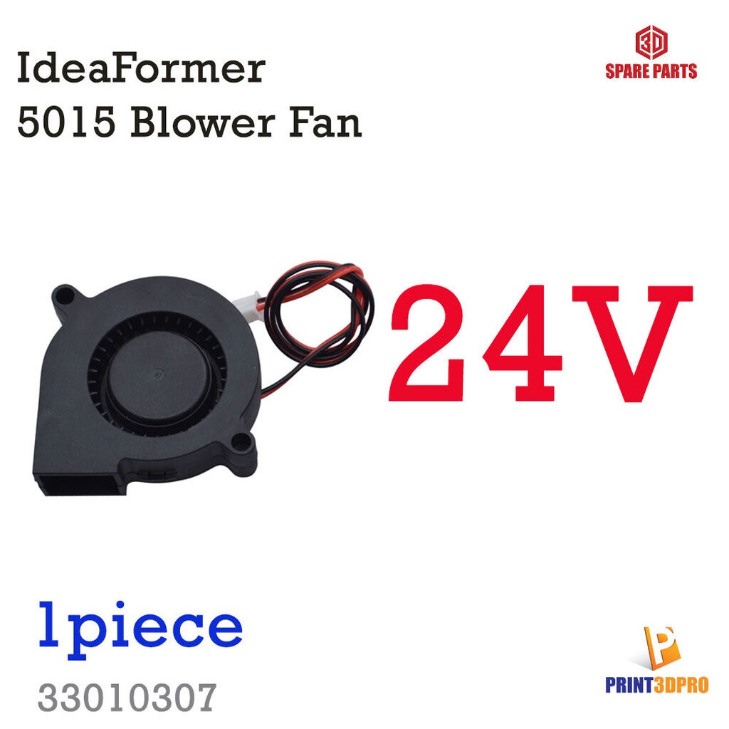 IdeaFormer 5015 Blower Fan 12V / 24V wire 30cm XH2.54 Connector 2pin 3d ...