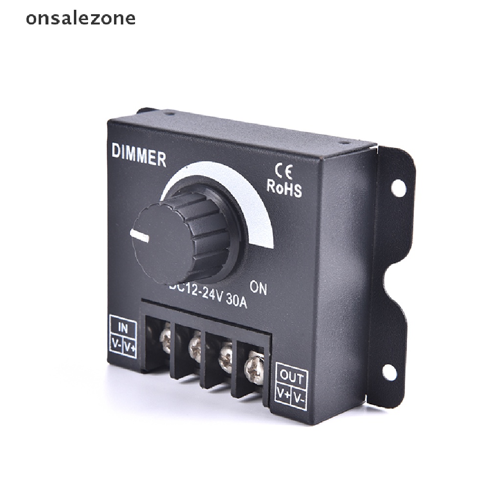 OZTH DC 12V 24V LED Dimmer Switch 30A 360W Voltage Regulator Adjustable ...