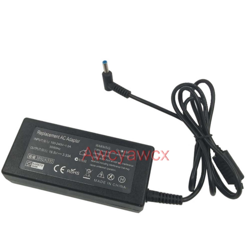 อะแดปเตอร์ชาร์จแล็ปท็อป ac DC 19.5V 3.33A 2.31A สําหรับ HP 14-ac 15-ac 17-p 250 255 350 35 G1 G2 ...