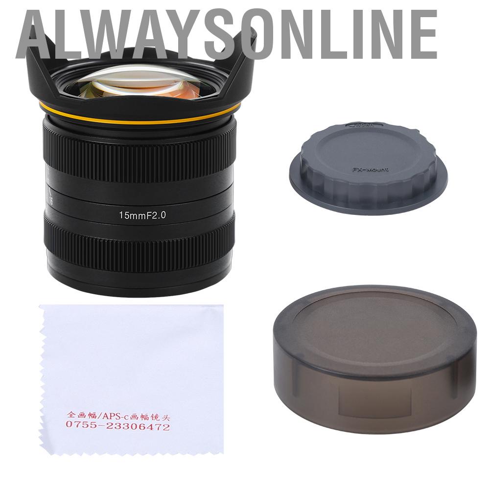 Alwaysonline Aluminium Alloy 15mm F2.0 Wide Angle Fixed Focus APS C ...