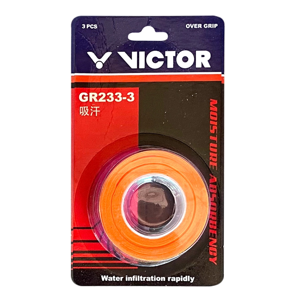 VICTOR Grip [แท้ 100%] รุ่น GR233-3 (1 แพค 3 ชิ้น) นุ่ม แห้วไว ไม่ลื่น ...