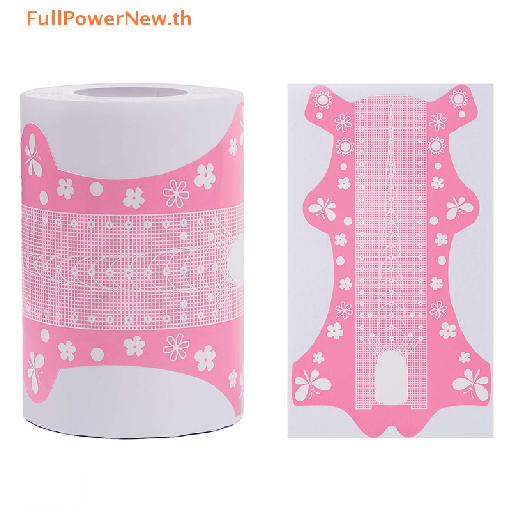 POWER 50Pcs/Roll Nail Extension Stencil Sticker Nails UV Extension Gel ...