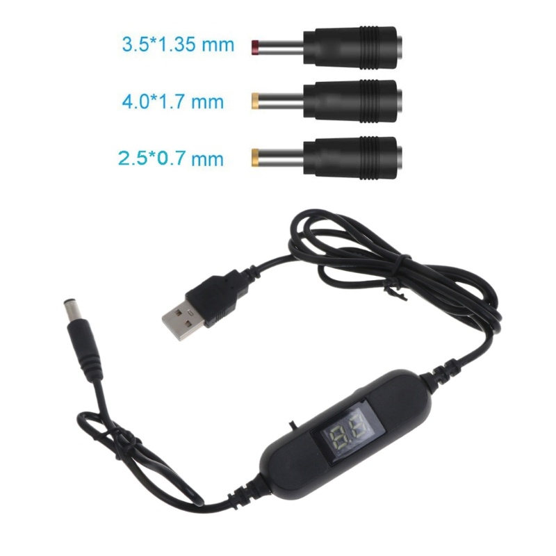 NERV DC 5V USB to 1.5V 3V 4.5V 6V 9V 12V Voltage Step Up Converter Cable Power Supply | Shopee ...