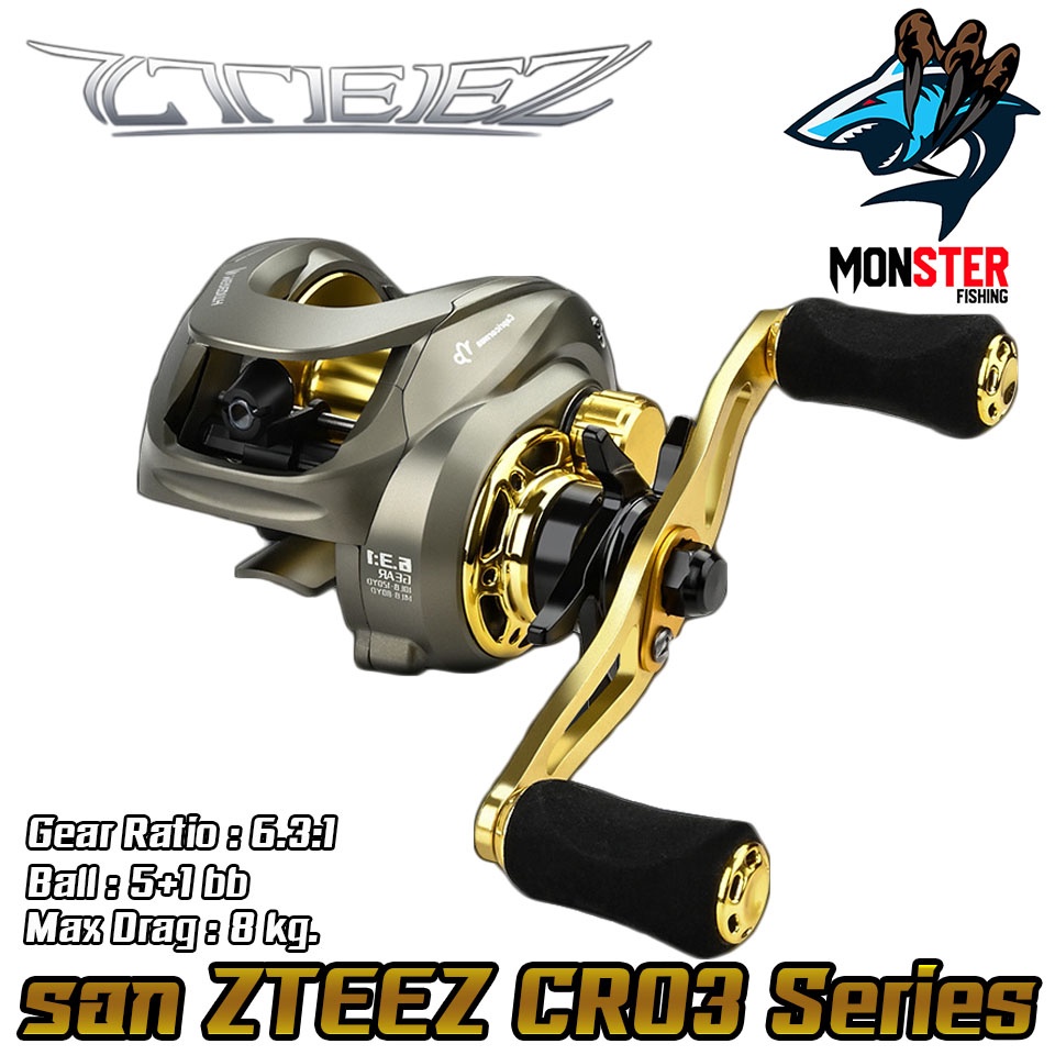 รอกตกปลา รอกหยดน้ำ รอก ZTEEZ CR03 Series /Gear Ratio6.3:1 /Max Drag 8kg. By MERRDITH (มีกิ๊ก ...