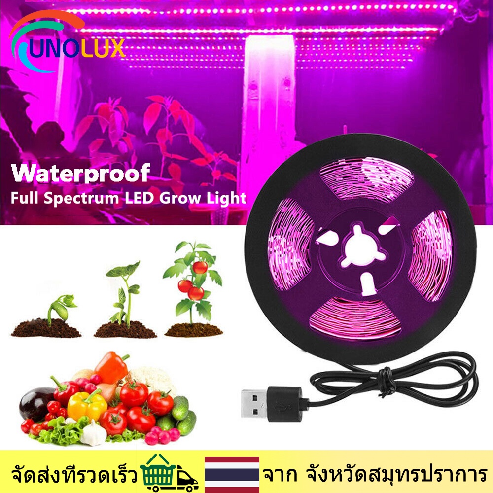 UNOLUX ไฟLED ไฟ Grow 5เมตร แสงสีแดง ไฟปลุกต้นไม้ ไฟช่วยต้นไม้ตัวเร็ว ...