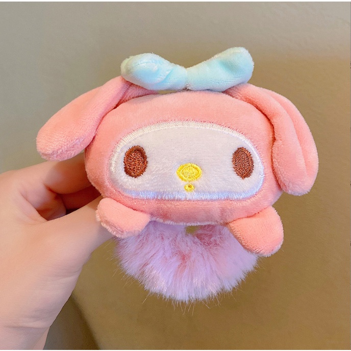 [พร้อมส่งในไทย] ยางรัดผมลายการ์ตูนเมโลดี้ ผ้ากํามะหยี่ขนนิ่ม สไตส์ ...