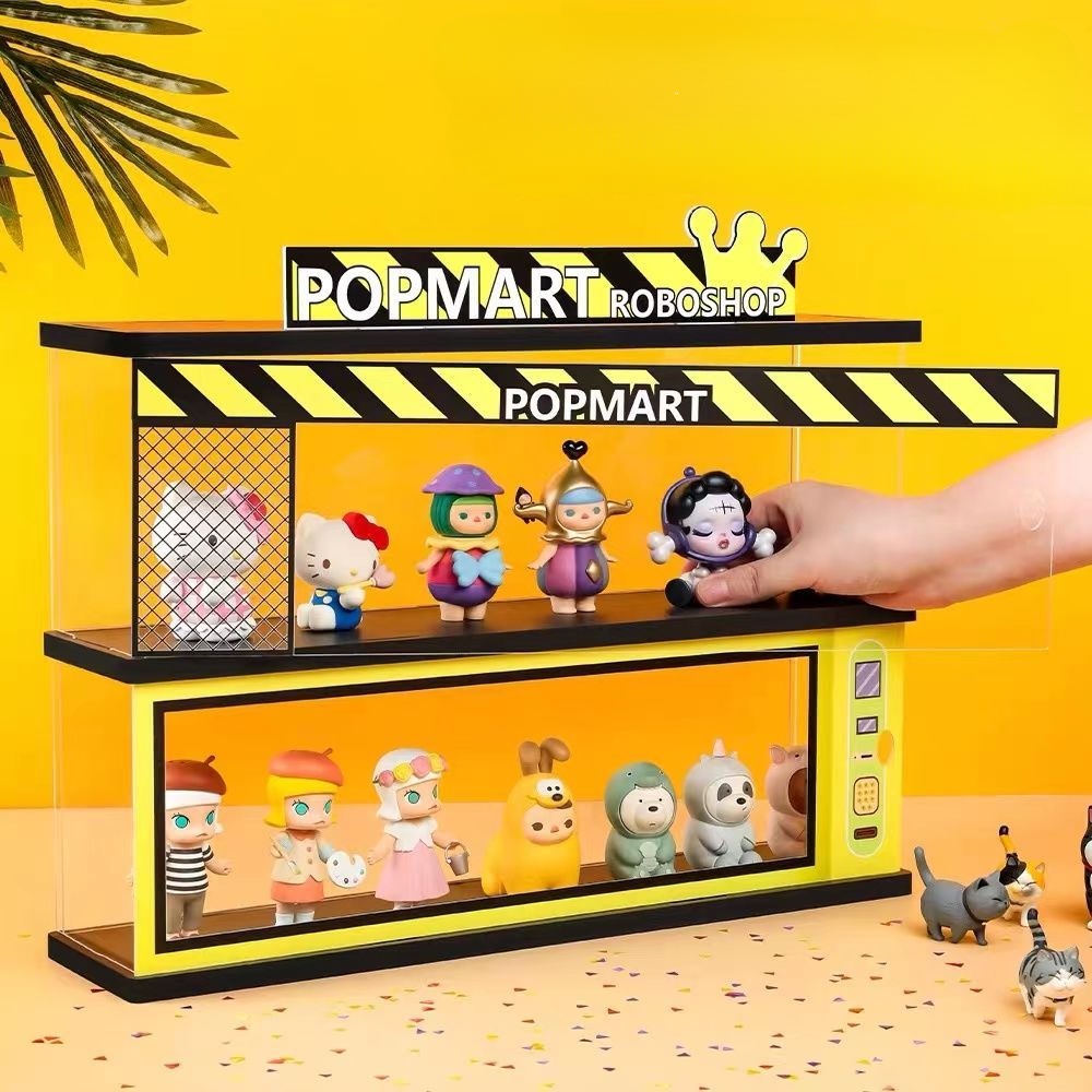 กล่องเก็บฟิกเกอร์ POPMART แบบหลายชั้น ป้องกันฝุ่น สําหรับเครื่องหยอด ...