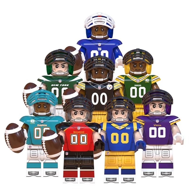 Nfl บล็อกตัวต่อ รูปนักรักบี้ แรม เกียนส์ บัคคาเนอร์ ขนาดเล็ก ของเล่น ...