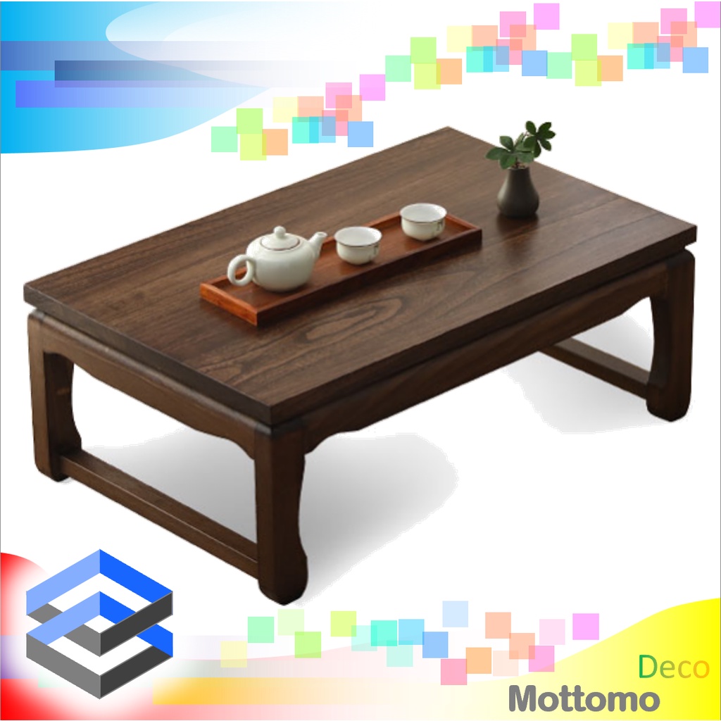 MOTTOMO Japanese Ancient Leg Solid Wood Tatami Tea/coffee Table ...